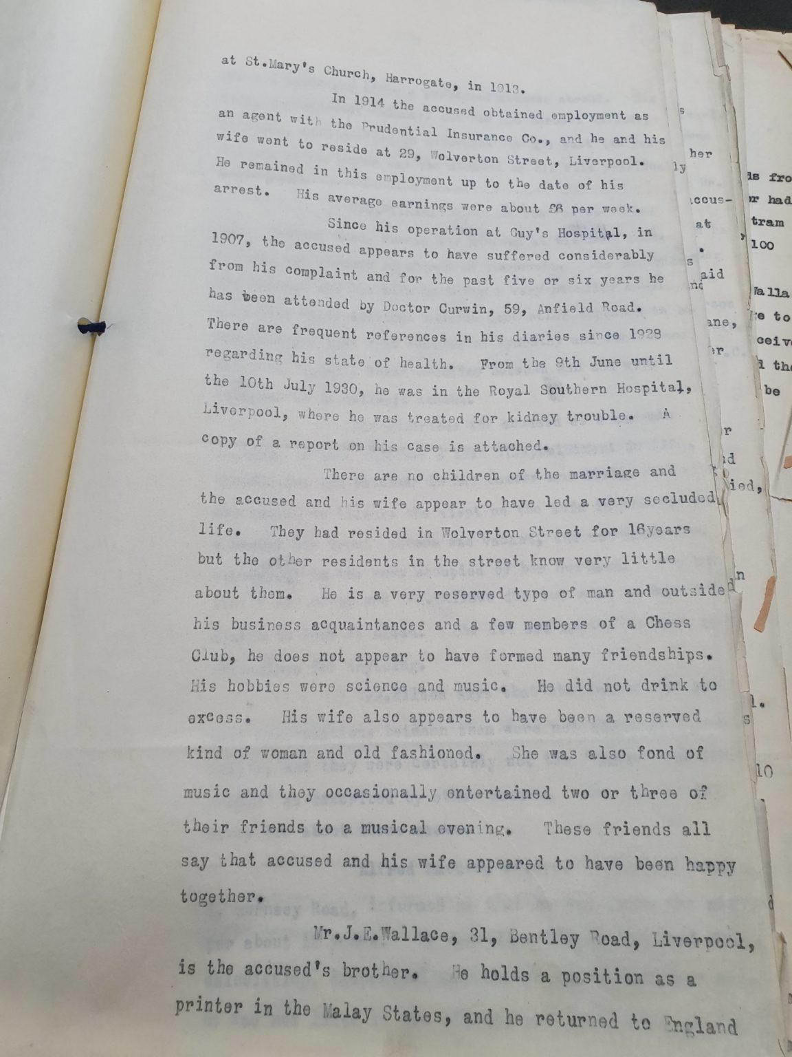 William Herbert Wallace: Character Report | The Julia Wallace Murder ...