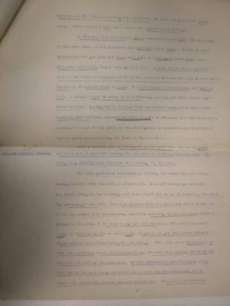 William Herbert Wallace – Statements | The Julia Wallace Murder Foundation