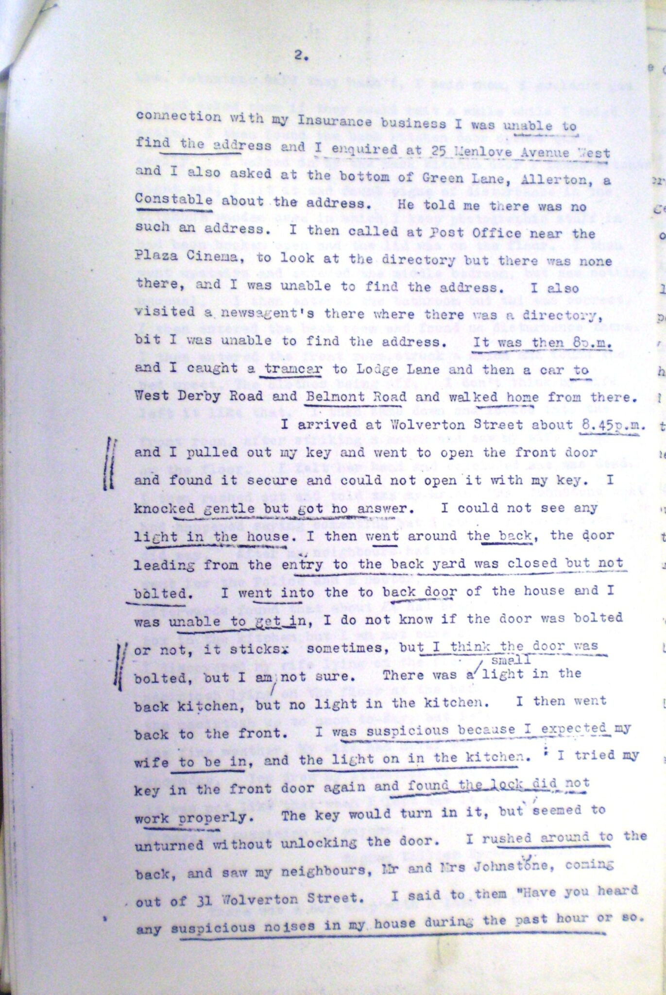 William Herbert Wallace – Statements | The Julia Wallace Murder Foundation