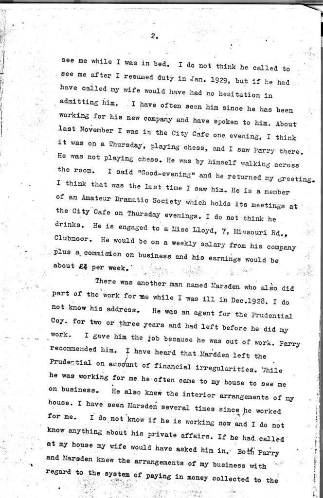 William Herbert Wallace – Statements | The Julia Wallace Murder Foundation